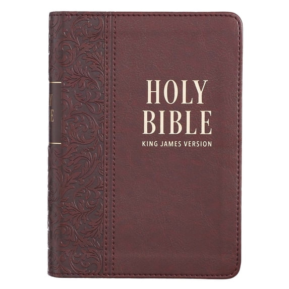 KJV Bible Compact Large Print (Faux Leather, Medium Brown), (Paperback ...