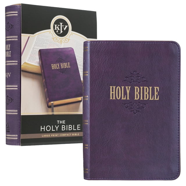 KJV Holy Bible, Compact Large Print Faux Leather Red Letter Edition ...