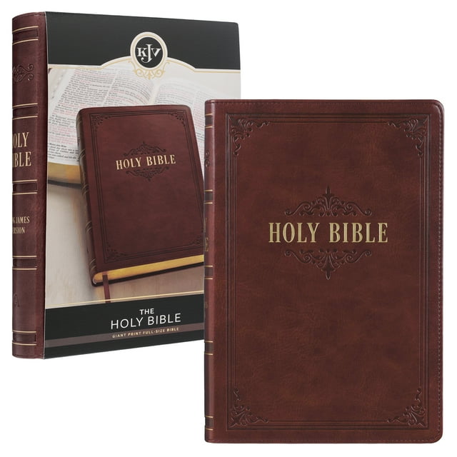 KJV Holy Bible, Giant Print Full-size Faux Leather Red Letter Edition - Thumb Index & Ribbon ...