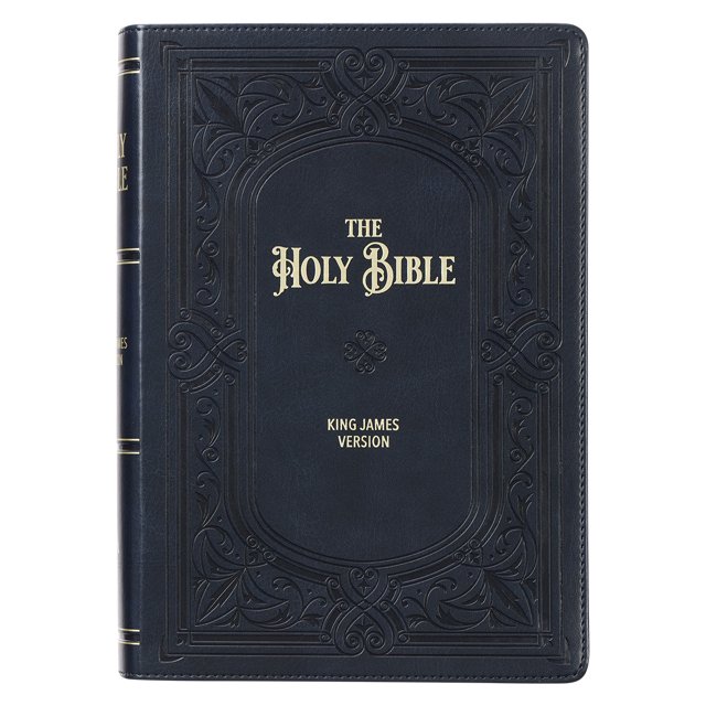 KJV Holy Bible, Giant Print Full-size Faux Leather Red Letter Edition - Thumb Index & Ribbon ...