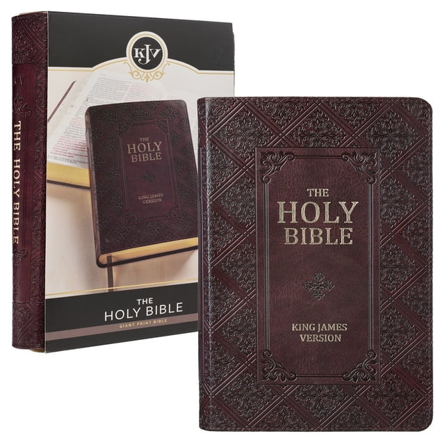 KJV Holy Bible, Giant Print Standard Size Faux Leather Red Letter Edition - Thumb Index & Ribbon ...