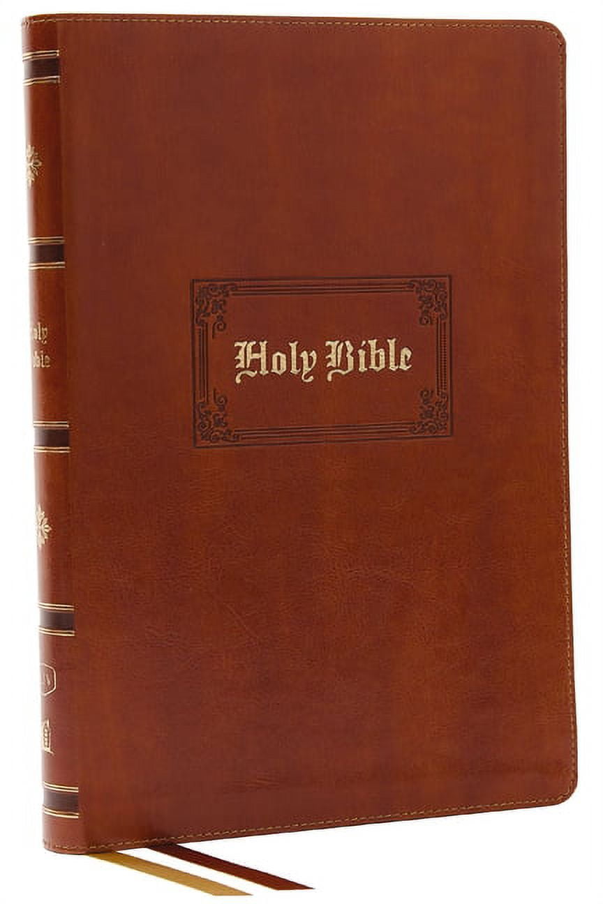 KJV Holy Bible: Giant Print Thinline Bible, Tan Leathersoft, Red Letter, Comfort Print (Thumb ...