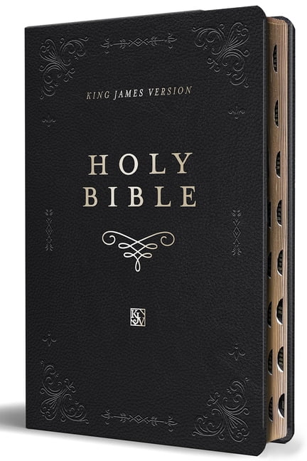 KJV Holy Bible, Giant Print Thinline Large format, Black Premium ...