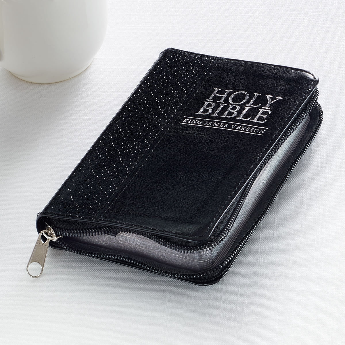 KJV Holy Bible, Mini Pocket Size, Faux Leather w/Ribbon, King James ...