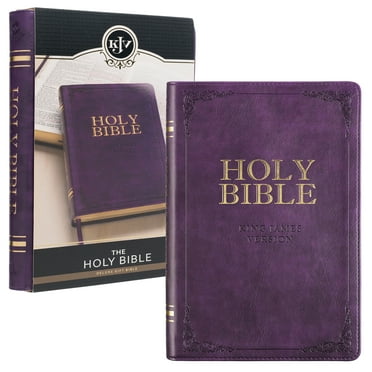 Pre-Owned KJV Holy Bible, Giant Print Standard Size Faux Leather Red Letter Edition - Ribbon ...