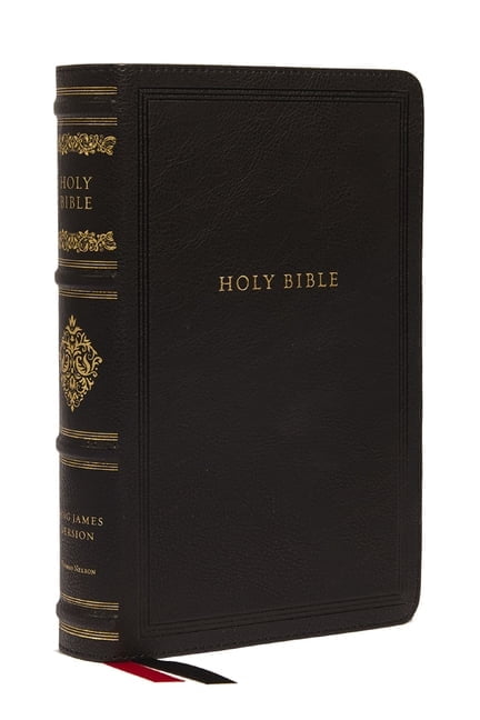 KJV Large Print Reference Bible, Black Leathersoft, Red Letter, Comfort ...
