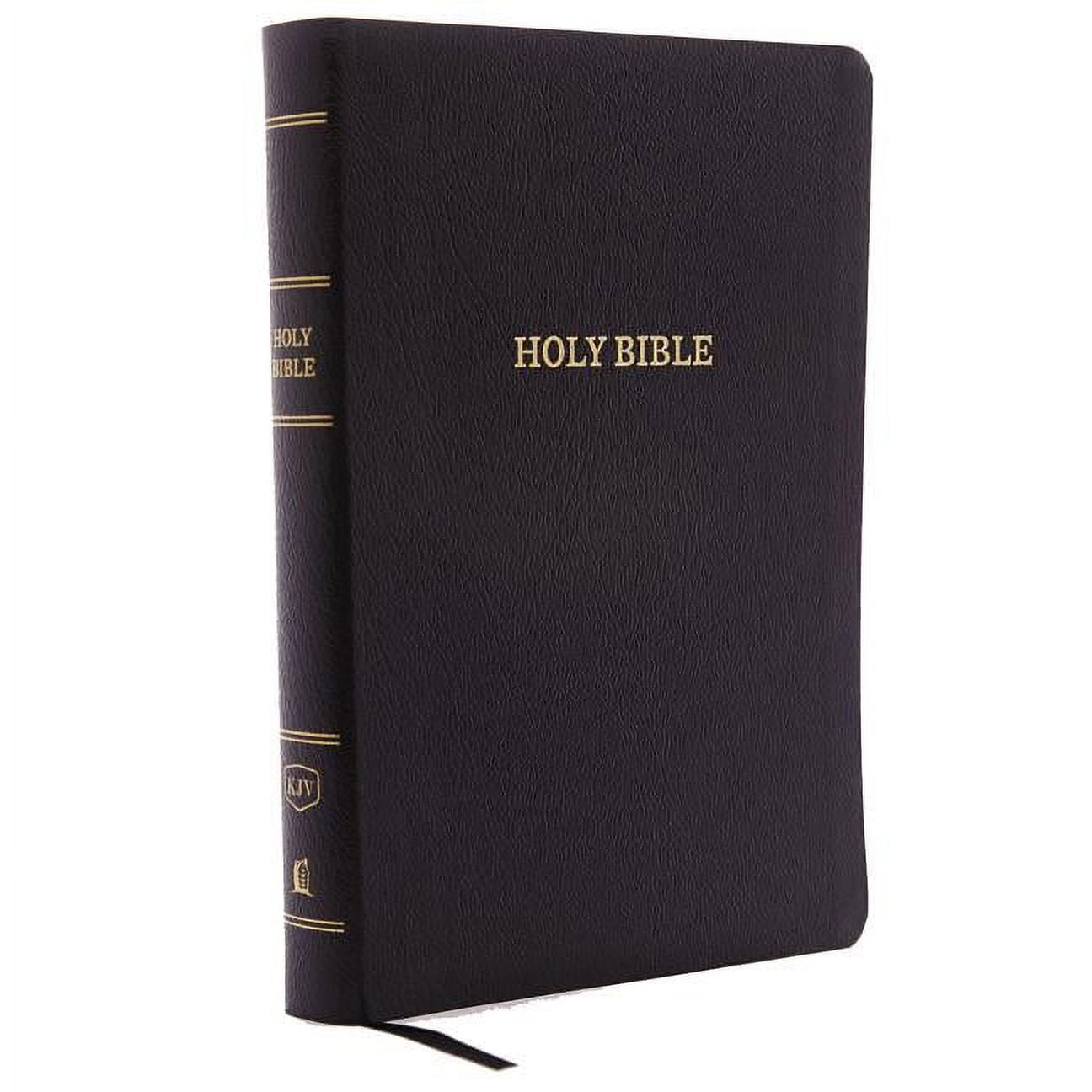 KJV, Reference Bible, Giant Print, Bonded Leather, Black, Indexed, Red ...