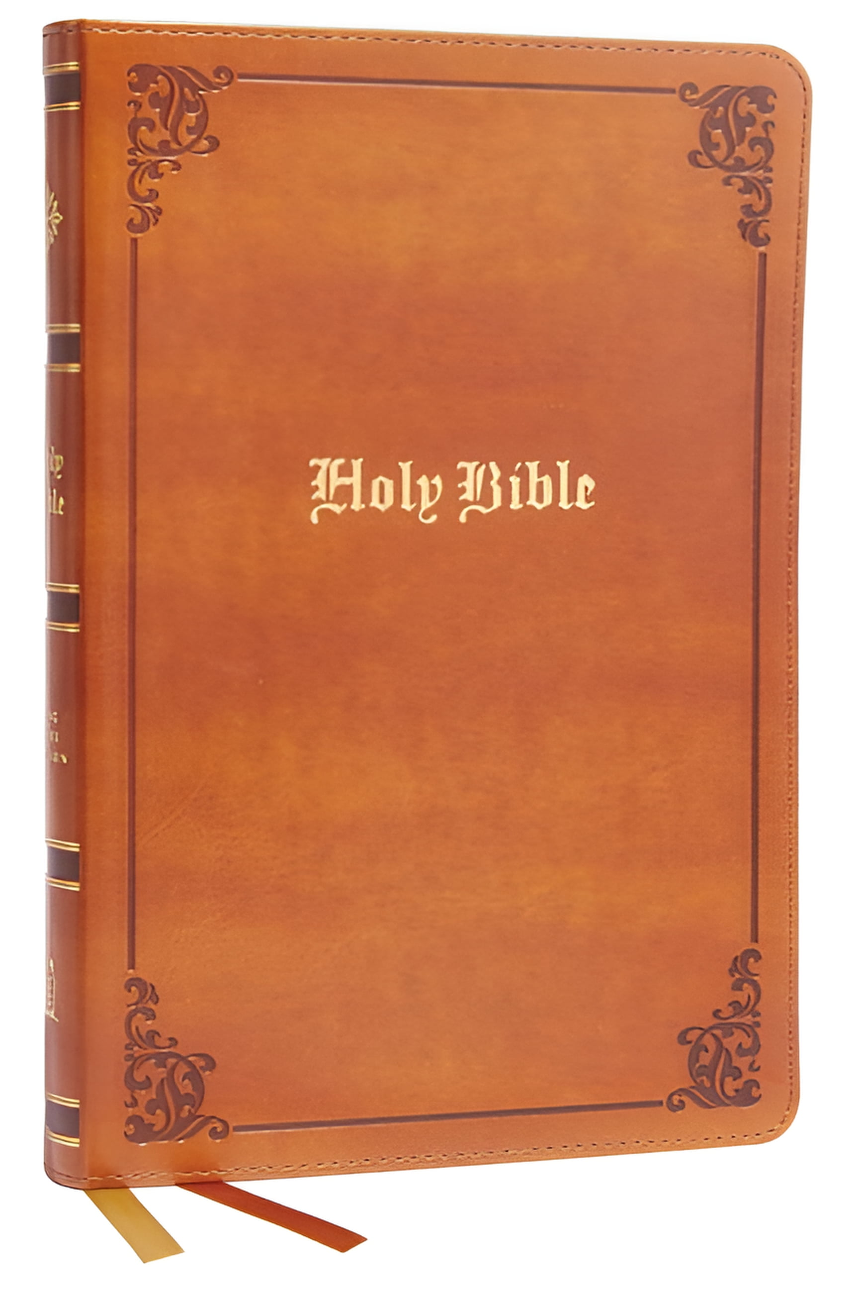 KJV, Thinline Large Print Bible, Vintage Series, Leathersoft, Tan, Red ...
