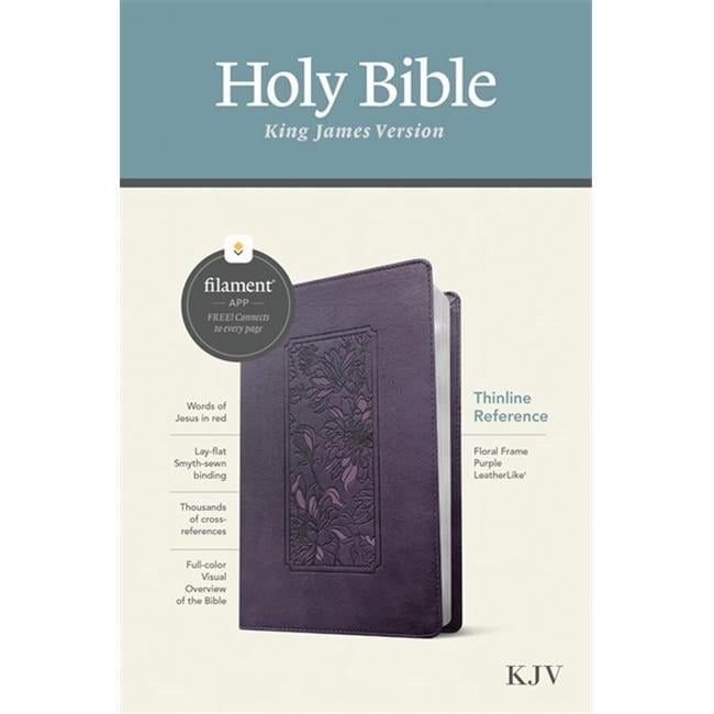 KJV Thinline Reference Filament Enabled Edition Bible, Floral Frame ...