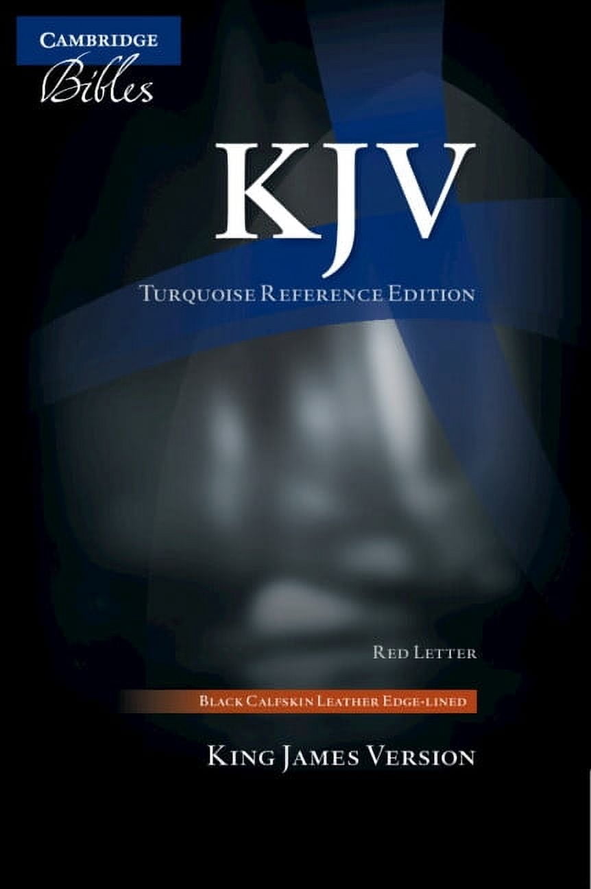 KJV Turquoise Reference Bible, Black Calfskin Leather, Full Yapp, Kj675 ...