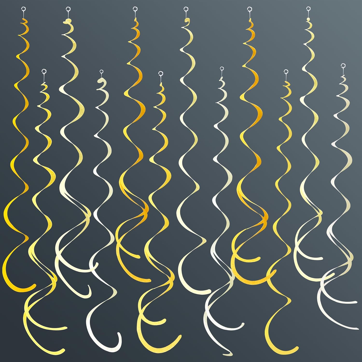 KK 36Pcs Yellow Hanging Swirl Decorations Ombre Yellow Felt Swirl ...