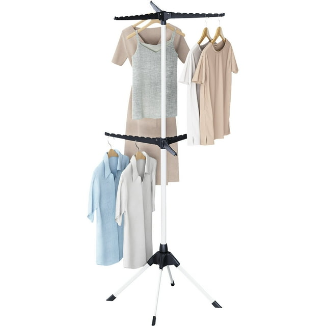 KK KINGRACK 2-Tier Clothes Drying Rack, 4-Legged Laundry Garment Rack ...