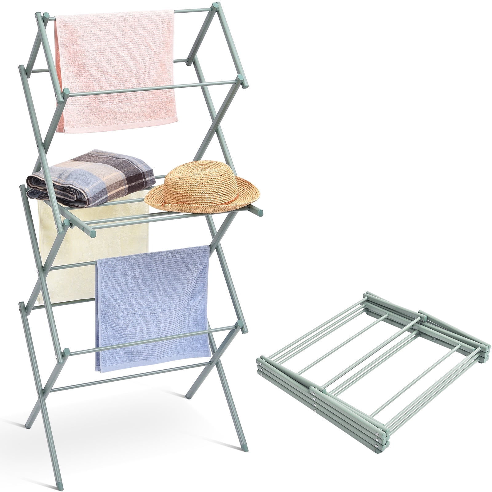 KK KINGRACK 3-Tier Collapsible, Portable, Foldable Outdoor Clothes ...