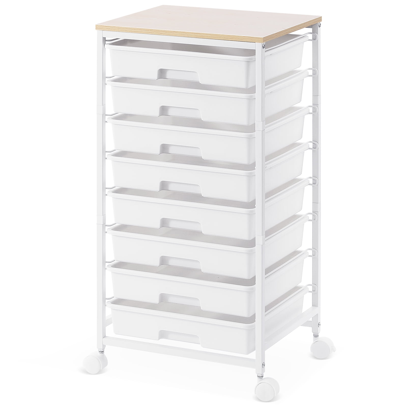 KK KINGRACK Storage Rolling Drawer Cart, Drawer Organizer with 8 ...