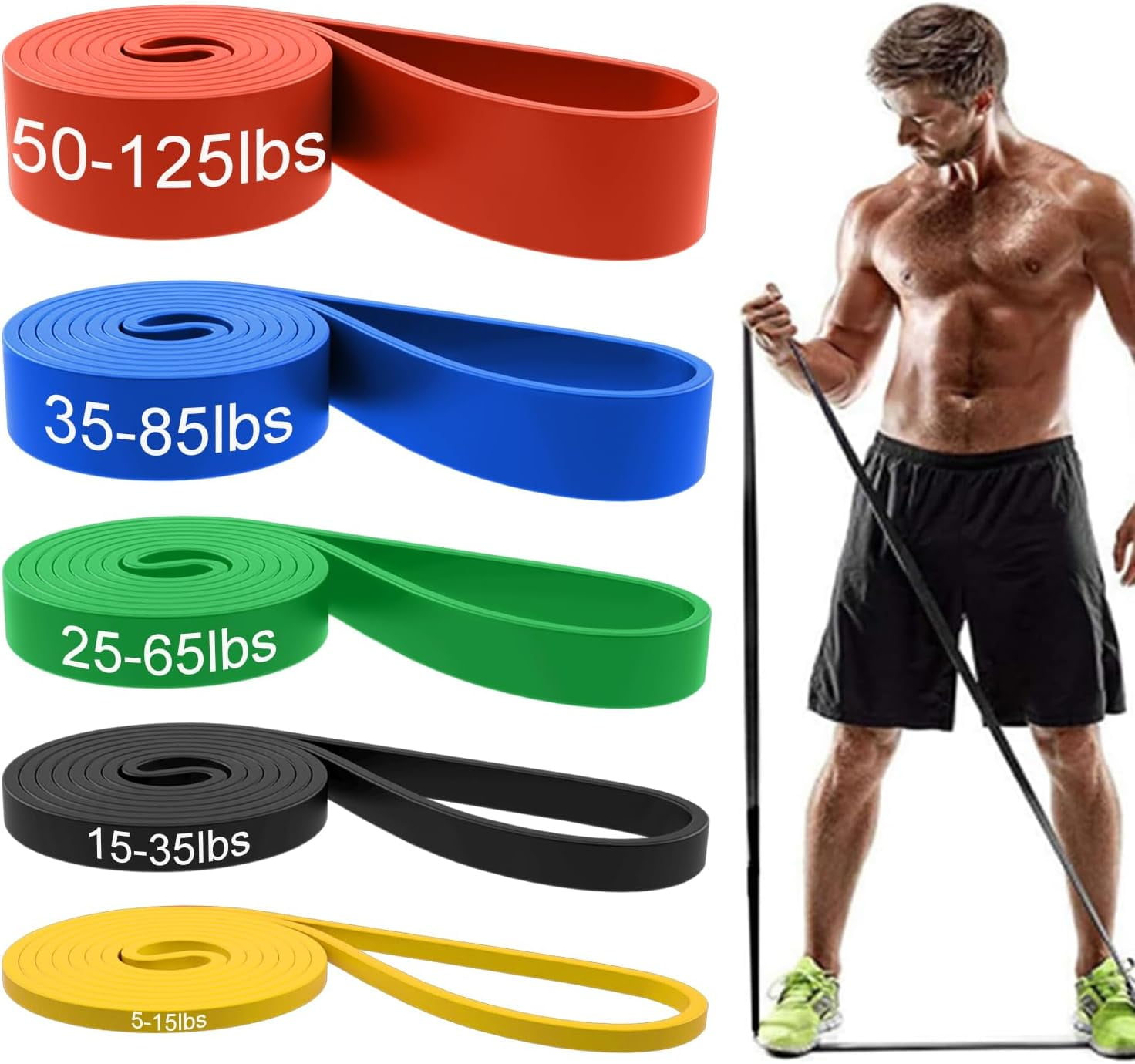 KK Resistance Bands, Pull Up Assist Bands - Workout Bands, Eexercise ...