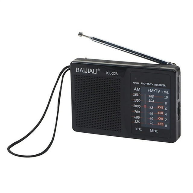 KK228 Portable AM Radio with Telescopic Antenna Mini Radio Powered By 2 ...