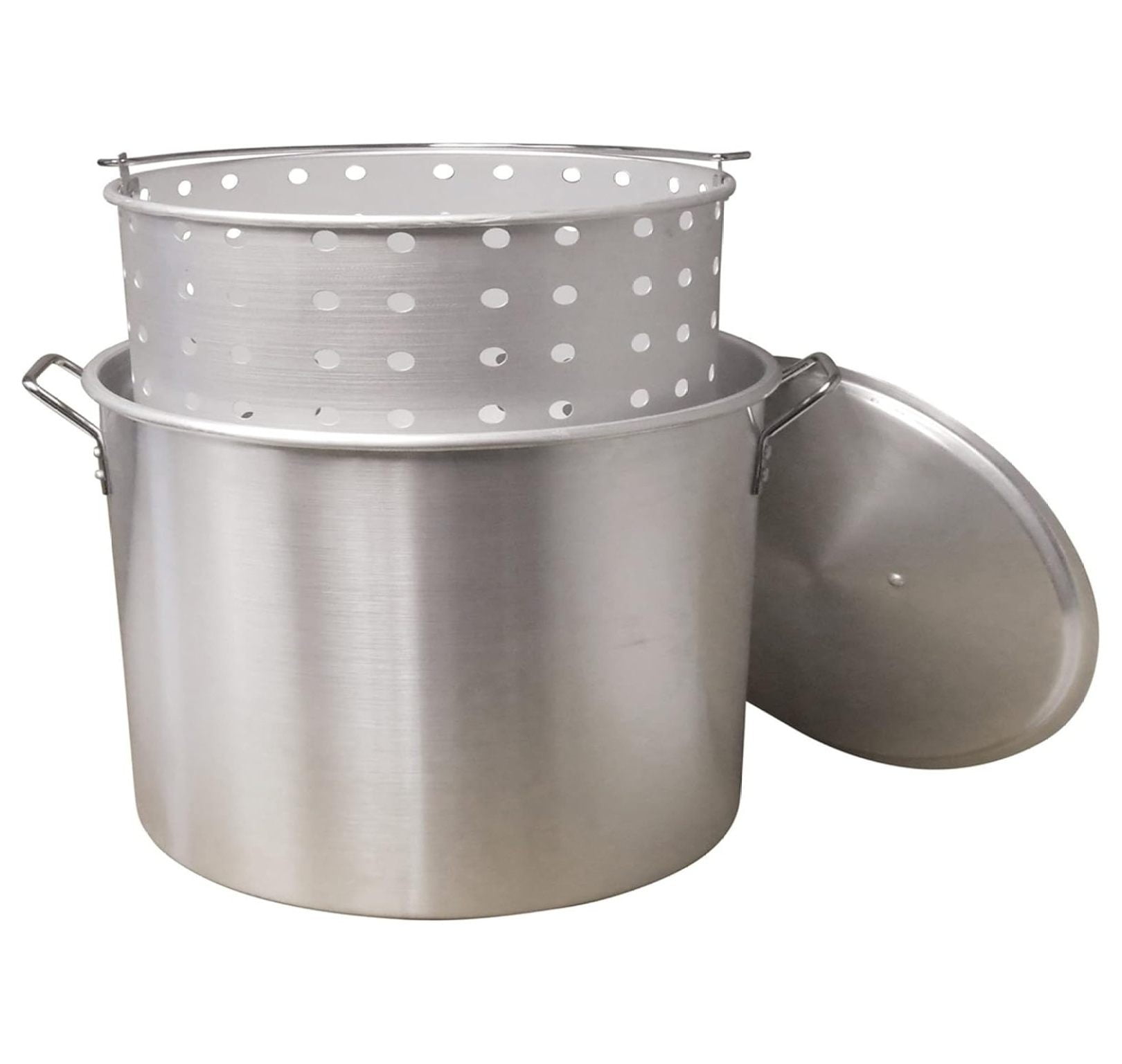 KK32 32-Quart Aluminum Boiling Pot with Punched Basket - Walmart.com