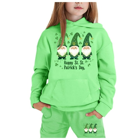 KKBOTIVE Boys Girls St. Patrick's Day Tracksuit Cute Cartoon Printed ...