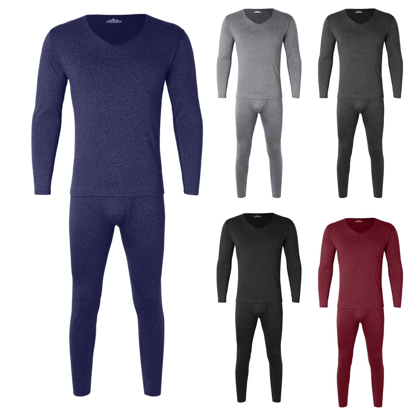 KKBOTIVE Long Johns for Men Thermal Underwear Sets 2 Piece Cold Weather ...