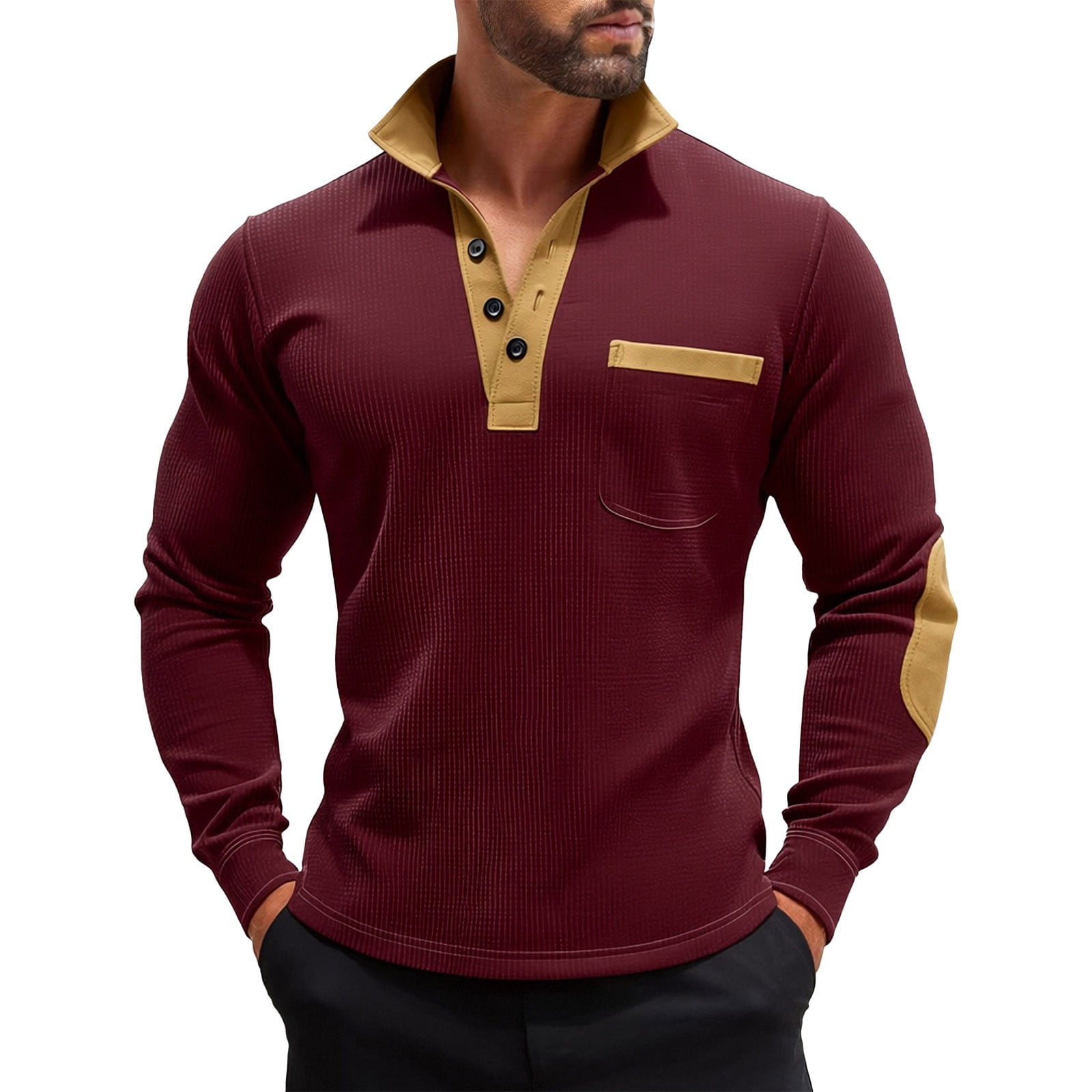 KKBOTIVE Men's Sweatshirt with Stand Collar Fall Winter Pullover Casual ...