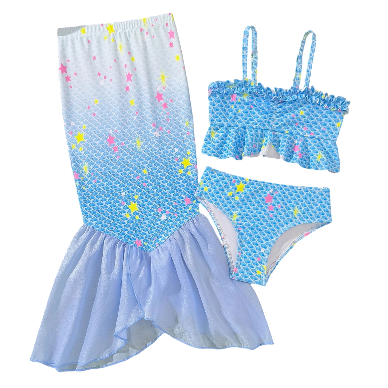 KKBOTIVE Swimsuits for Girls 3 Piece Set Fashion Swimwear Kids Toddlers ...