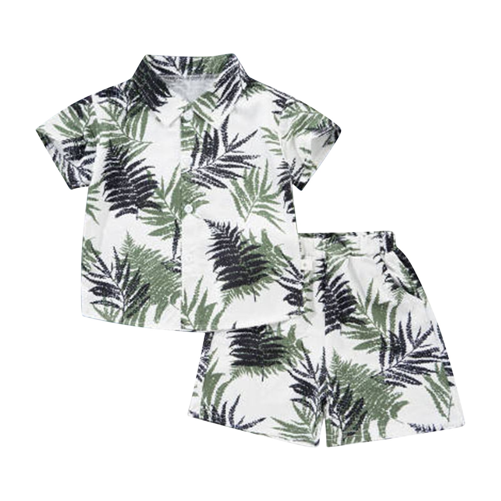 KKBOTIVE Toddler Boy Outfits Train Dinosaur Collared Short Sleeve T ...