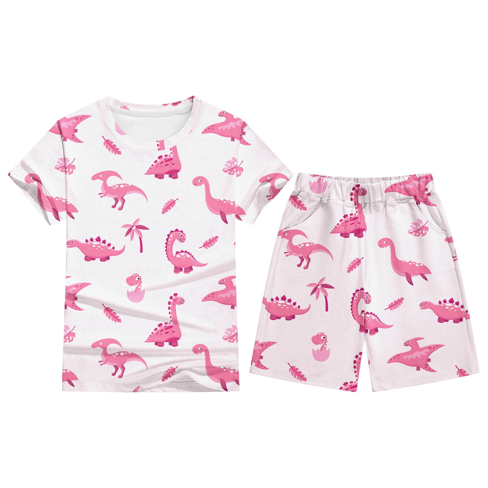 KKBOTIVE Toddler Boy Set Outfit Train Dinosaur Crewneck T Shirt Top and ...