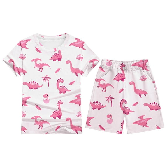 KKBOTIVE Toddler Boy Set Outfit Train Dinosaur Crewneck T Shirt Top and ...