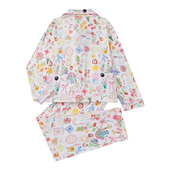 KKBOTIVE Valentine Pajamas Women - Pajama Floral Print Long Sleeve ...