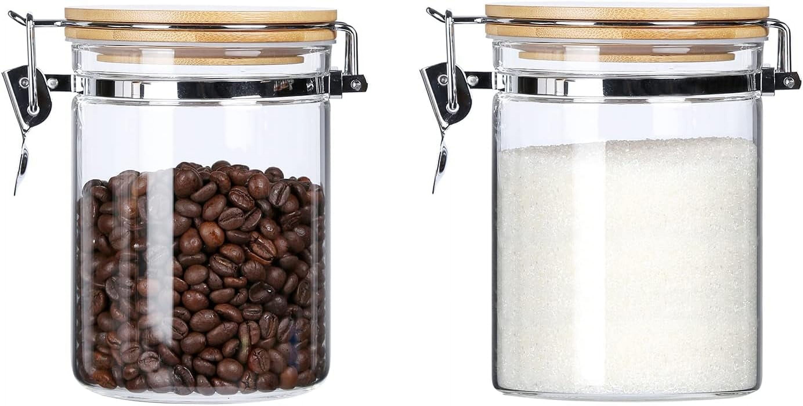 KKC Borosilicate Glass Storage Jars with Airtight Locking Clamp Lids ...