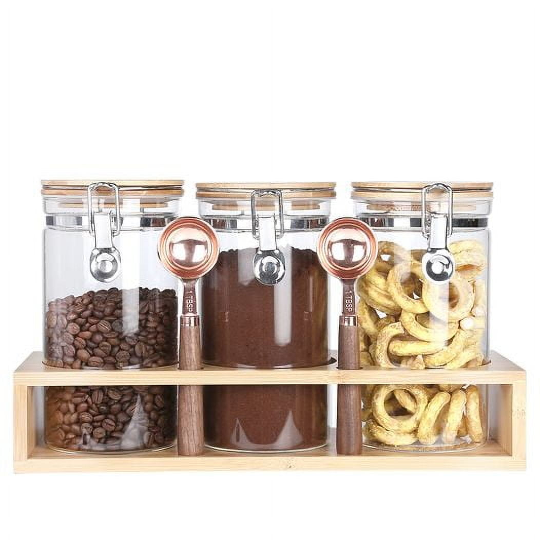 KKC Glass Airtight Coffee Bean Storage Containers for Counter,Ground ...