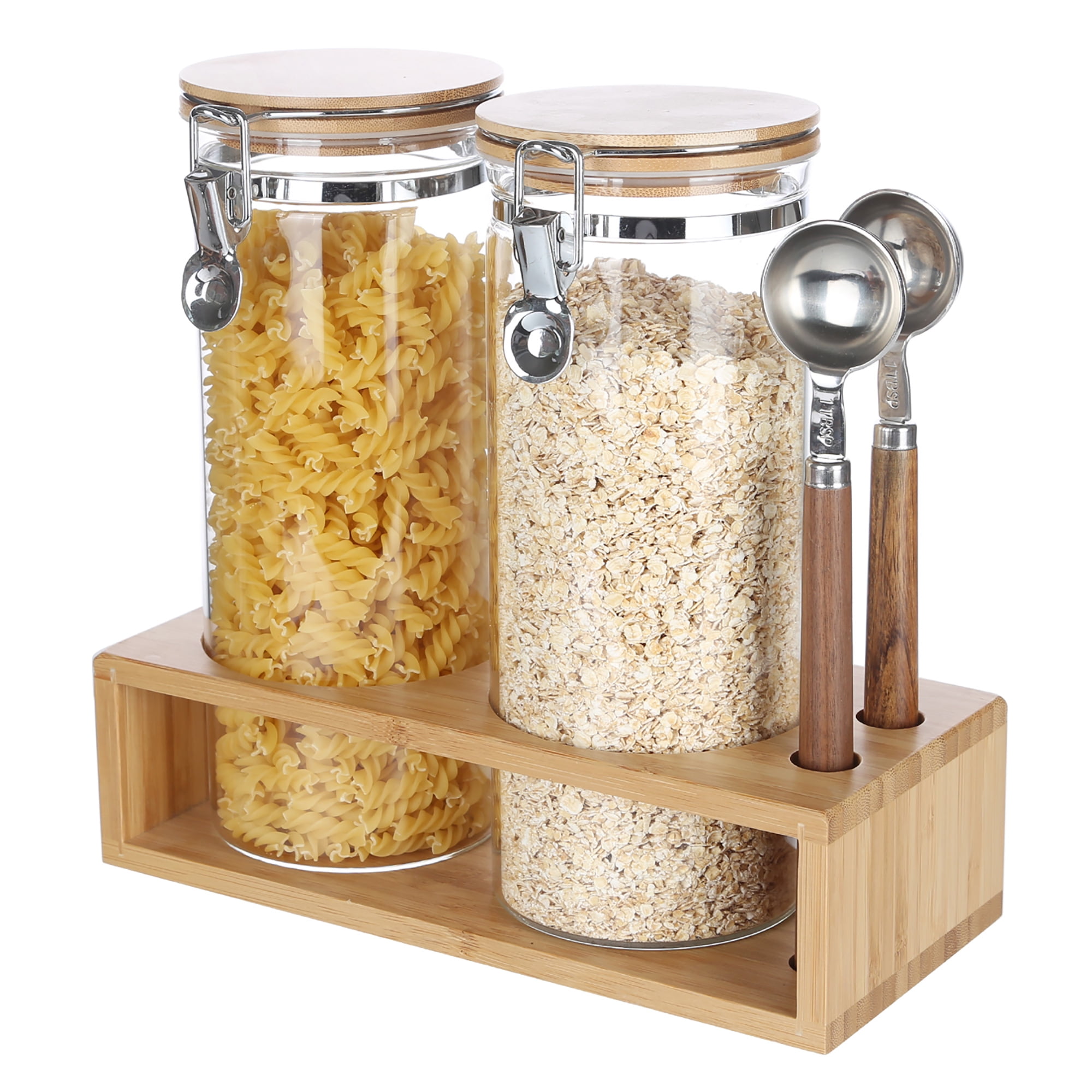 KKC Glass Coffee Bean Storage Container with Airtight Lid , Storage ...