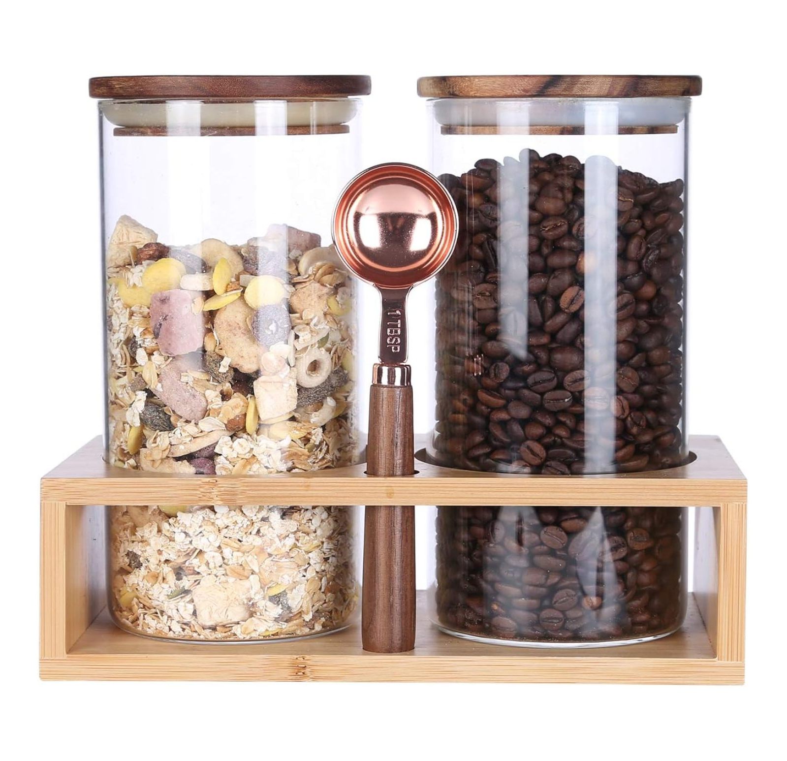KKC Glass Tea Canisters for Loose Leaf Tea with ,Sealed Glass ...