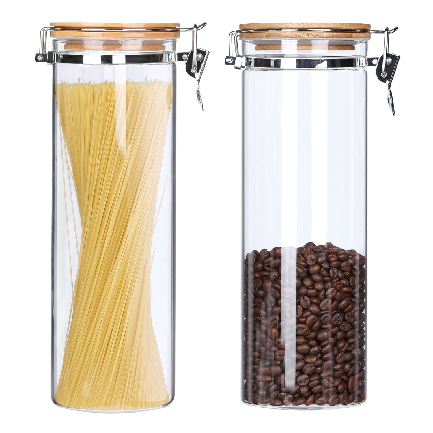 KKC HOME ACCENTS Sealed Glass Spaghetti Storage Containers,Pasta Jars ...
