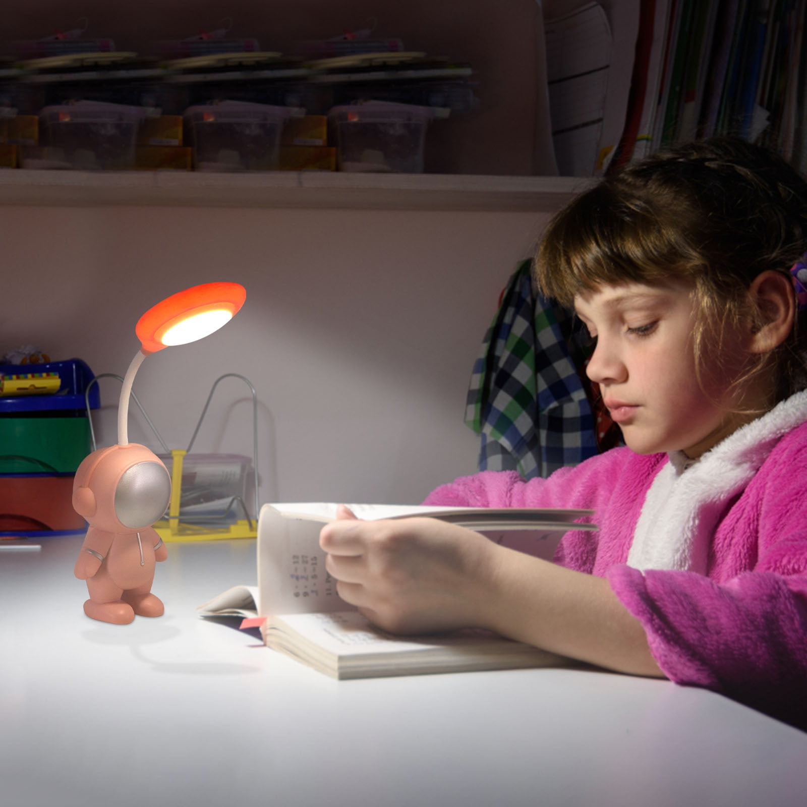 KKCXFJX Astronaut Spaceman LED Desk Lamp Student Desktop Bedside Night ...