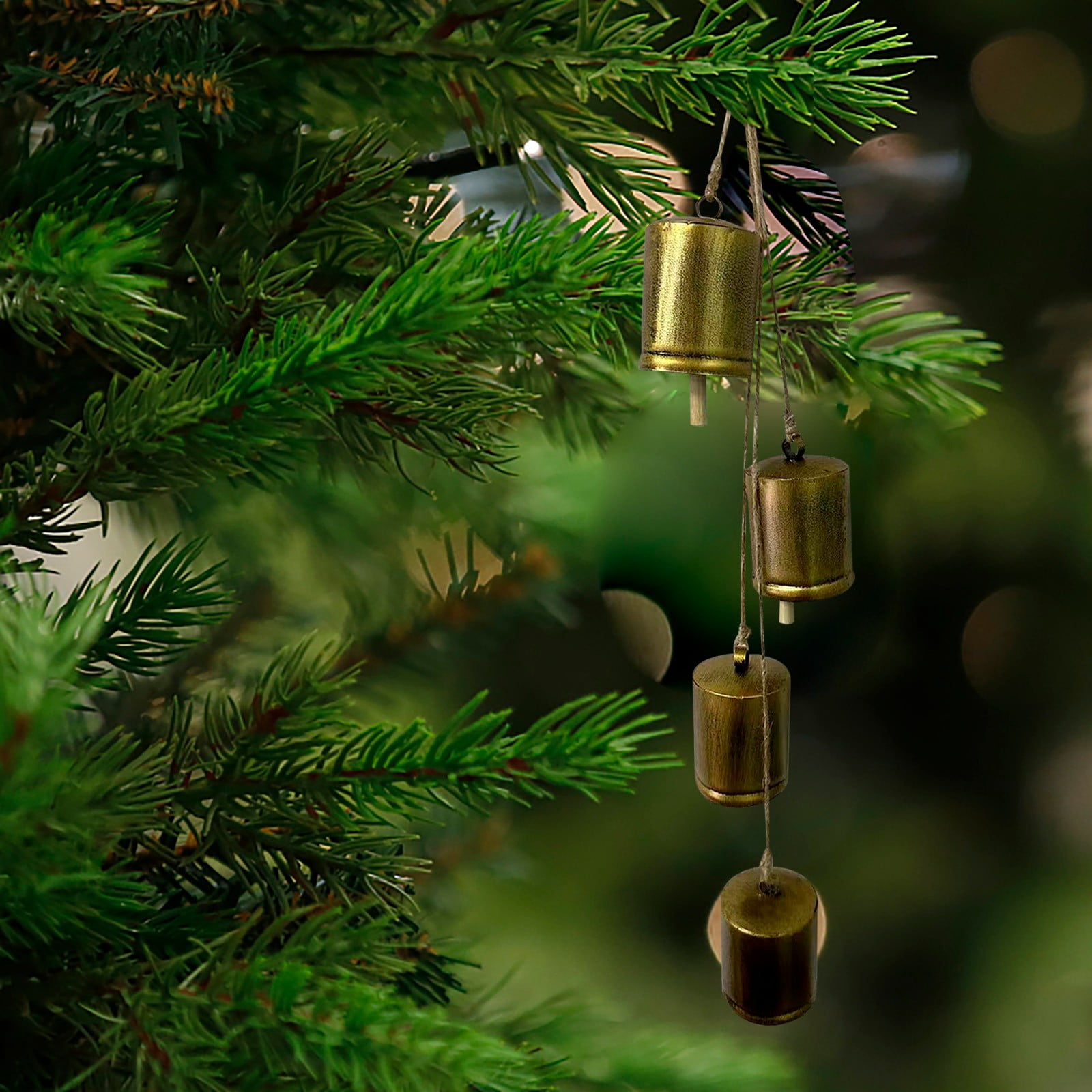 KKCXFJX Deals，4pcs Christmas Bell Golden Casts Iron Bell Casts Iron ...
