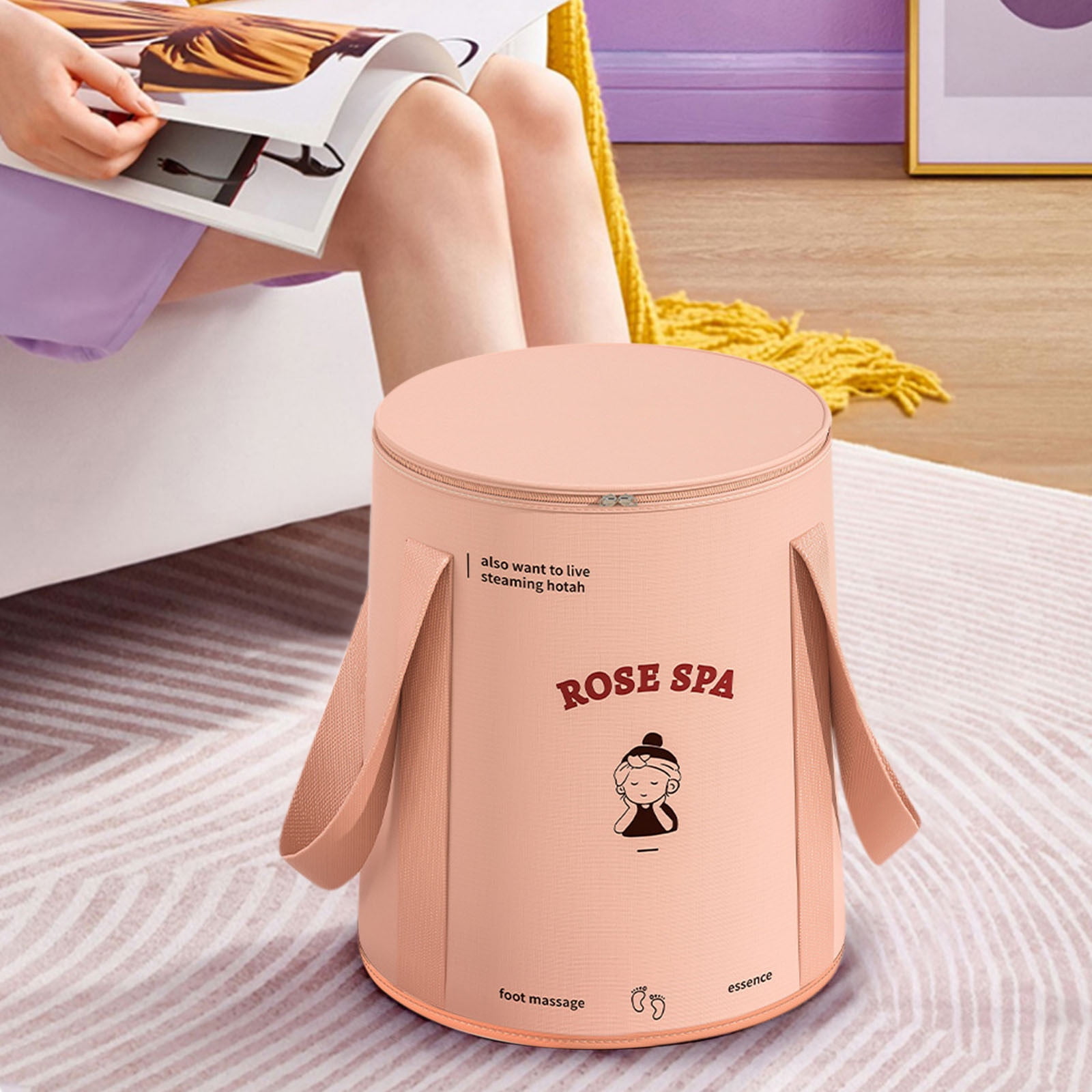 KKCXFJX Storage Trunks & Bag Foldable Foot Bag For Household Portable ...