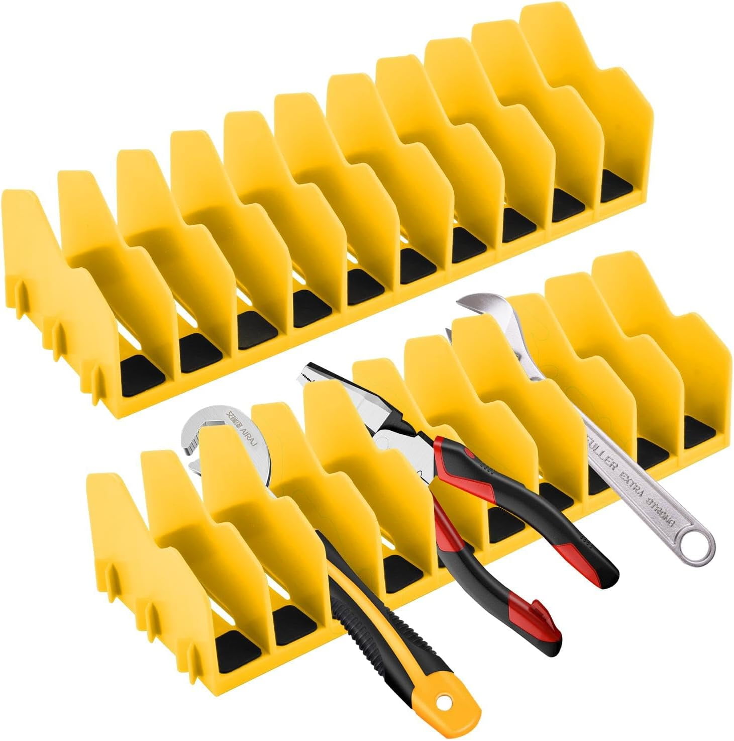 KKFEN-2 Pack Pliers Organizer Rack, 10 Slots Pliers Cutters Organizer ...