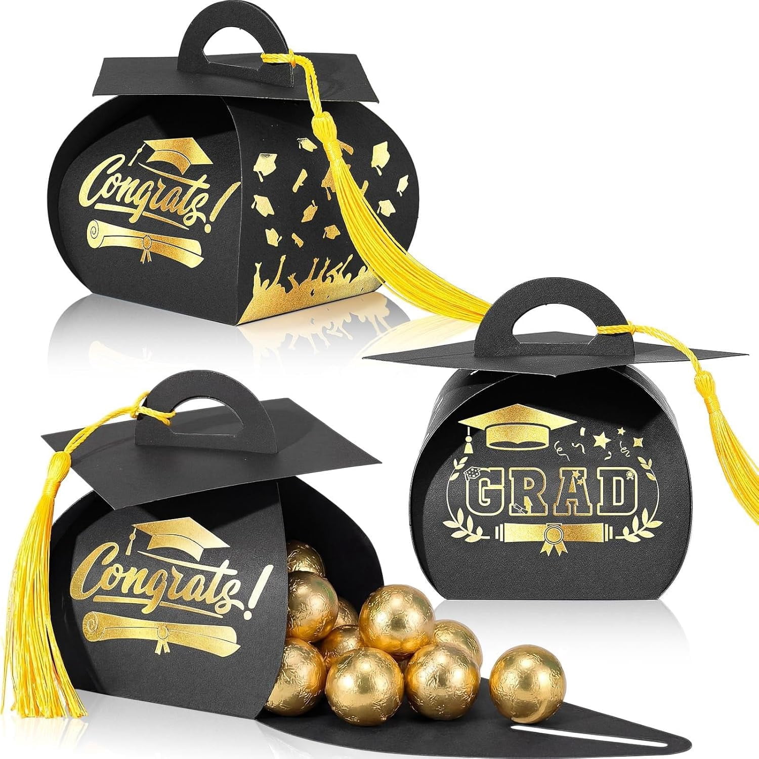 KKFEN-30 Pcs Graduation Cap Gift Box Graduation Party Favors Candy ...