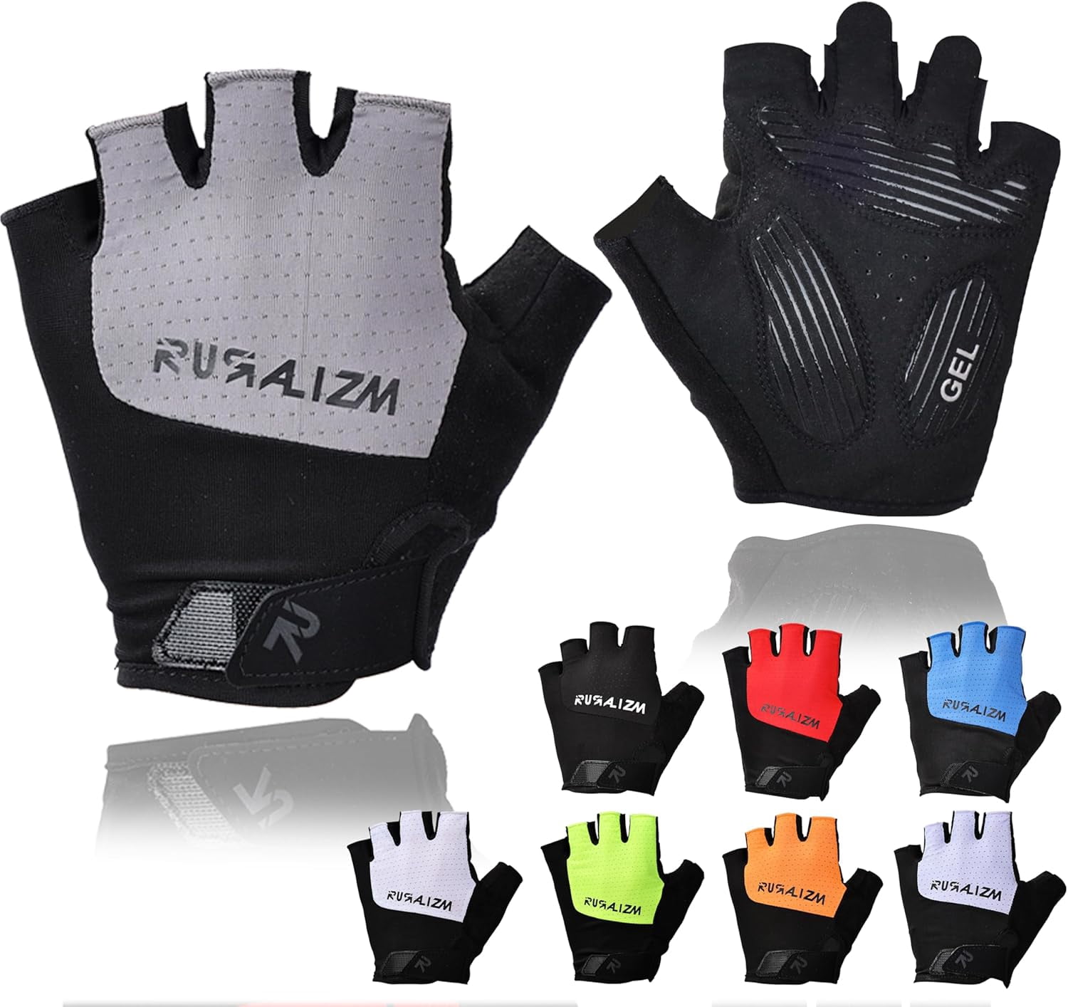 KKFEN-Bike Cycling Gloves for Men Women Half Finger Anti-Slip Gel ...