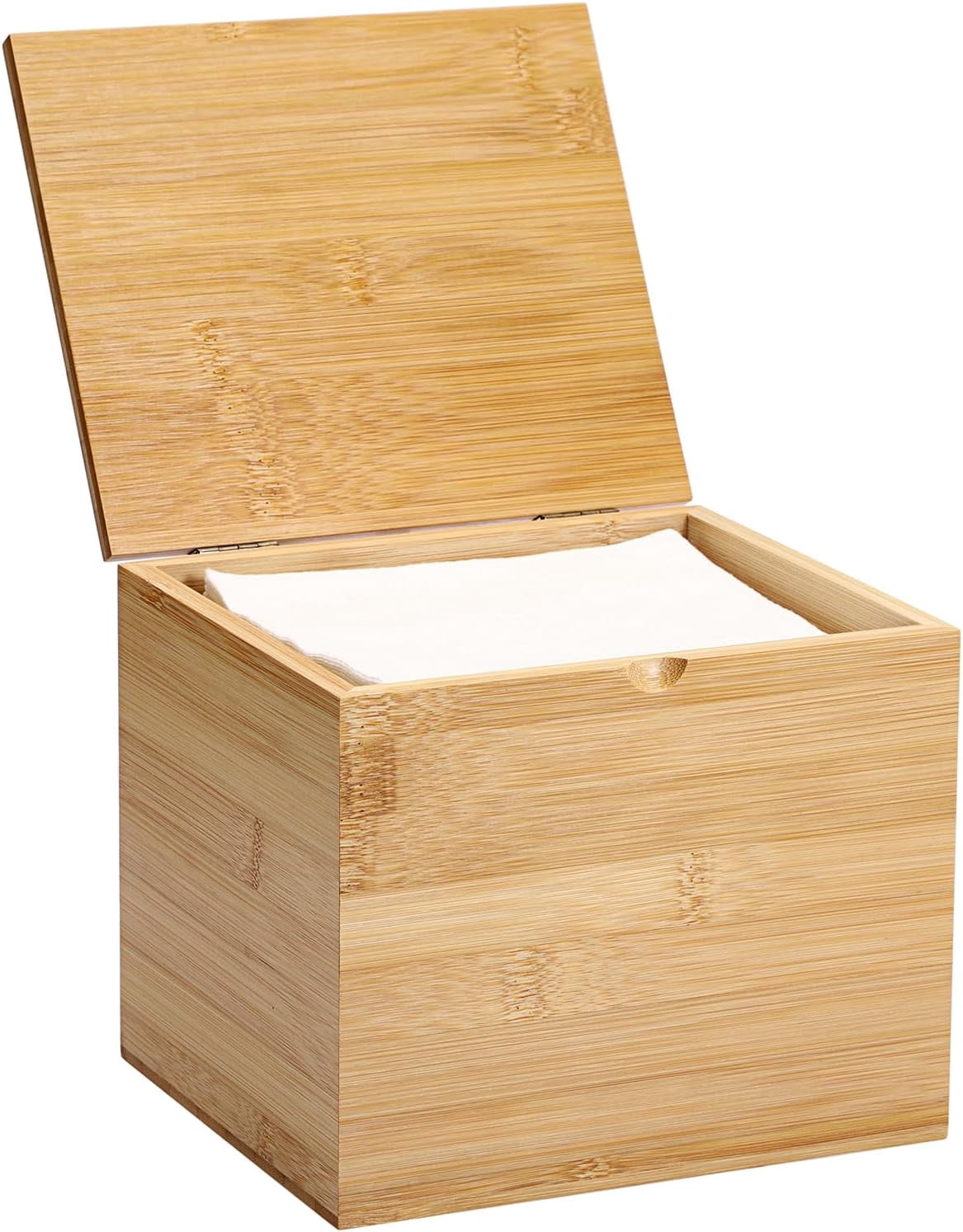KKFEN-Disposable Face Towel Holder, Bamboo Face Towels Storage Box with ...
