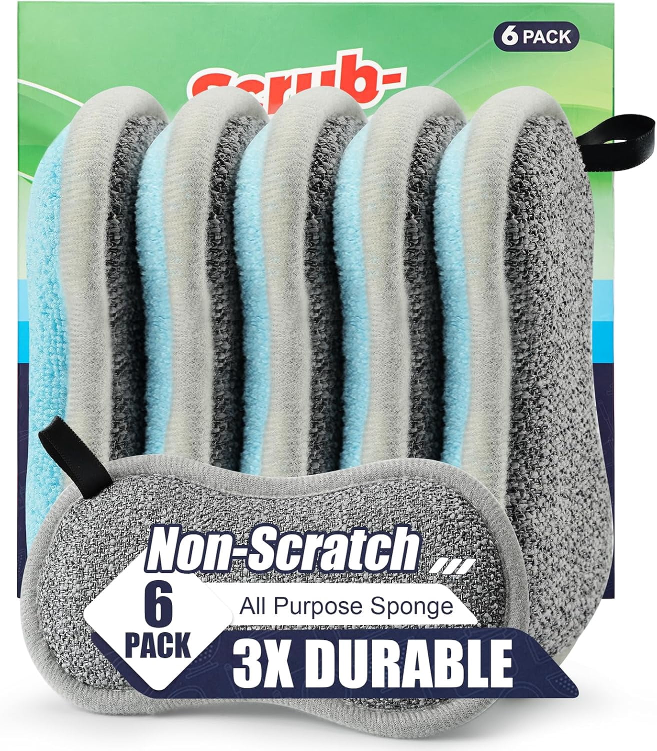 KKFEN-Dual Sided All-Purpose Sponges Kitchen,Dish Sponge for Washing ...