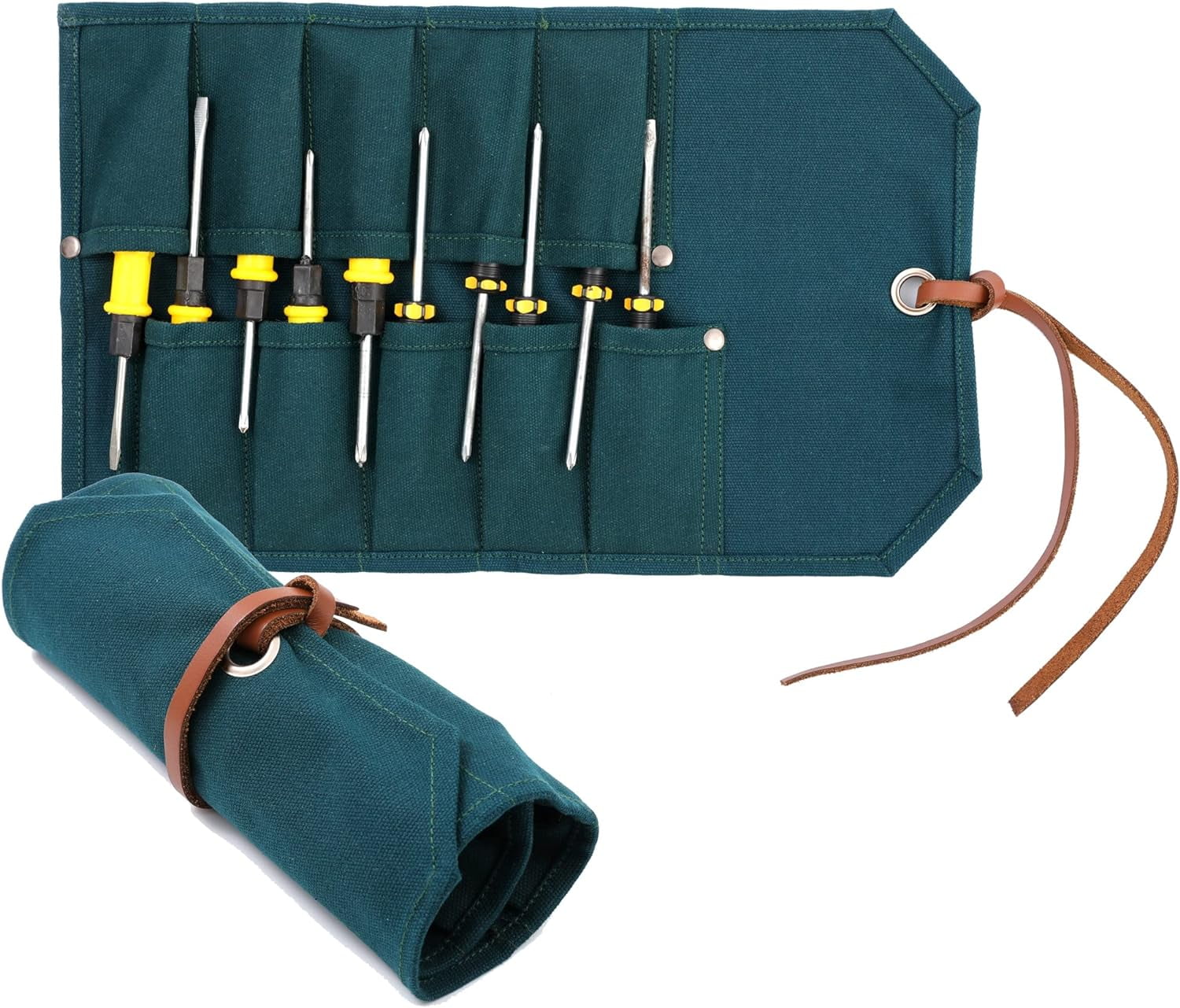 KKFEN-Multi-Function Chisel Roll, Heavy Duty 16oz Waxed Canvas Tool ...