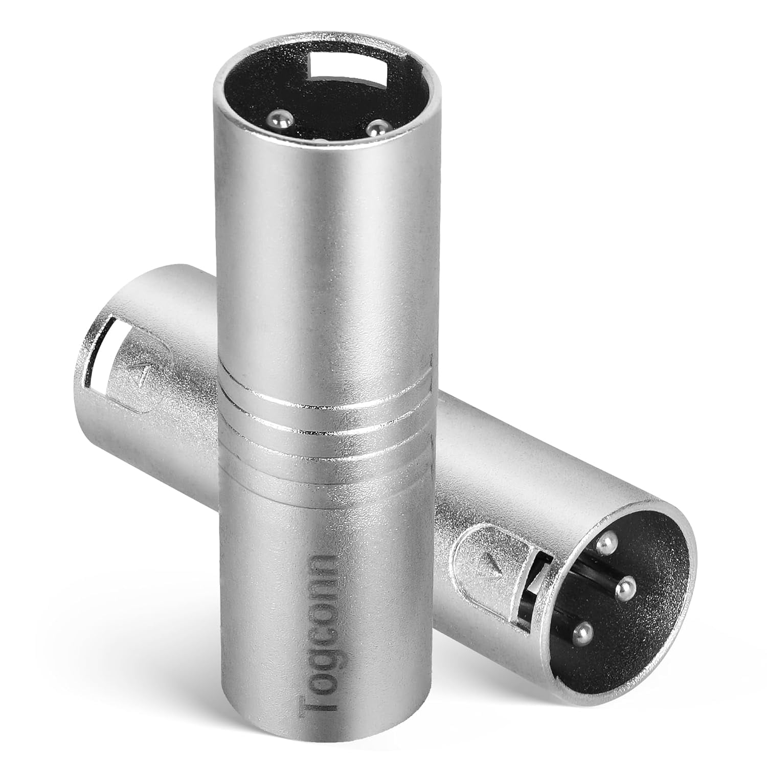 KKFEN-XLR Male to Male Adapter 2 Pack3-Pin XLR Gender Changer Connector ...