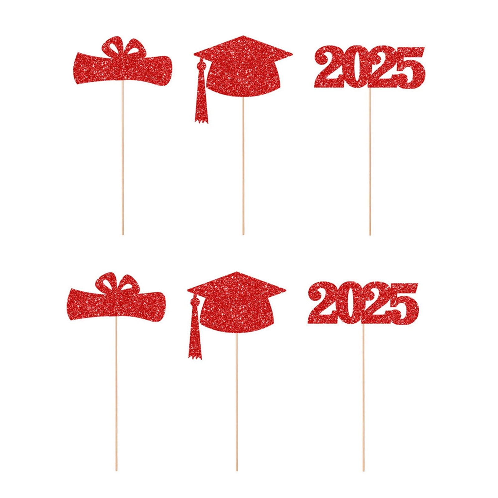 KKHOME 2025 Grad Party Stickers – 6 Piece Double-Sided Decorative ...