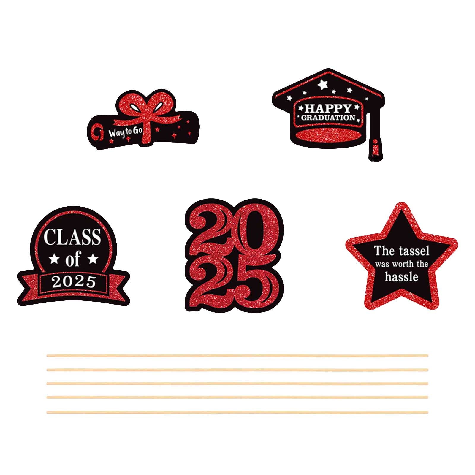 KKHOME Grad Party Vase Insert - Class of 2025 with Decor Card for Table ...