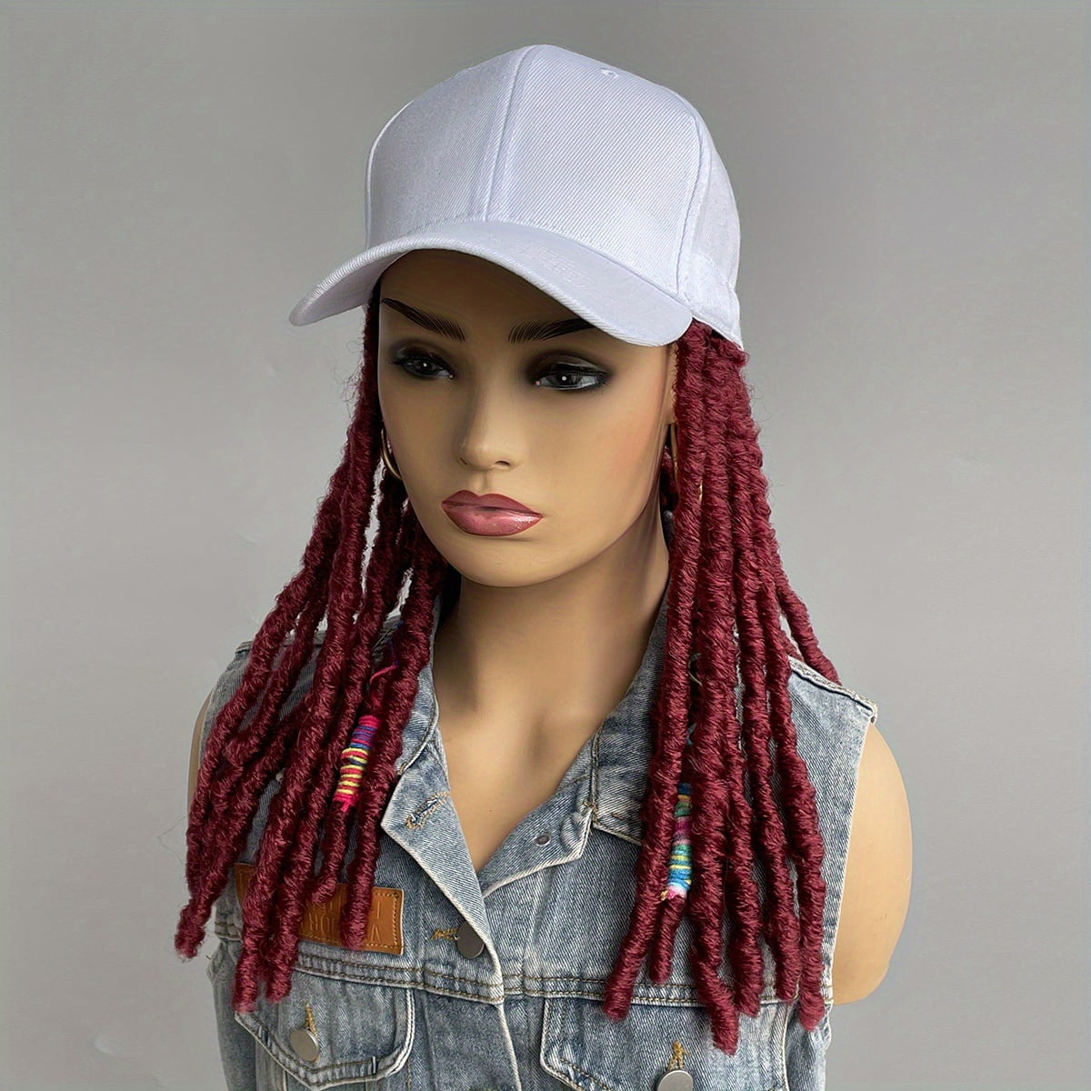 KKHZ Glueless Hat with Synthetic Hair Attached - Perfect for Daily Wear ...
