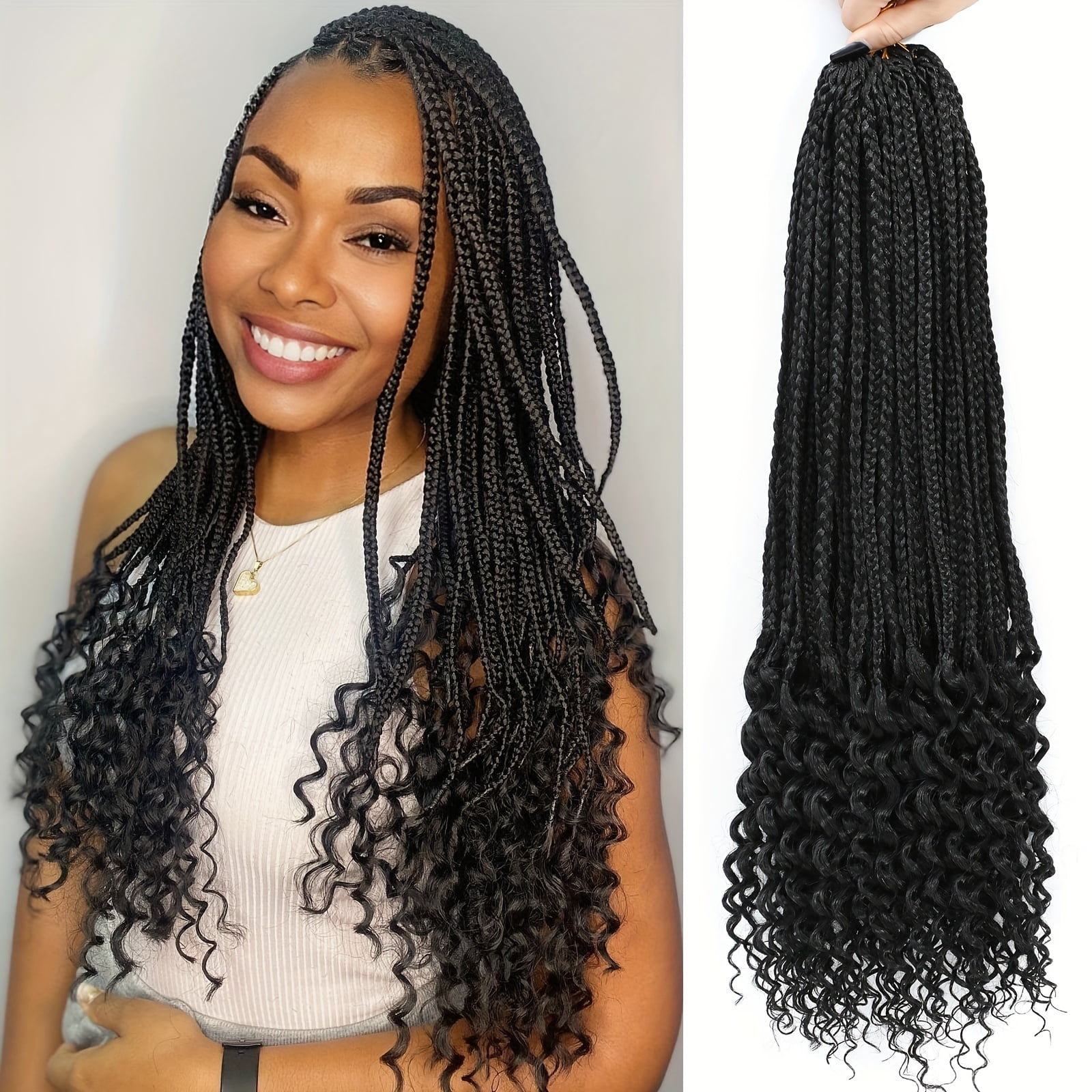 KKHZ Goddess Box Braids Crochet Hair Pre Looped Crochet Braids For ...