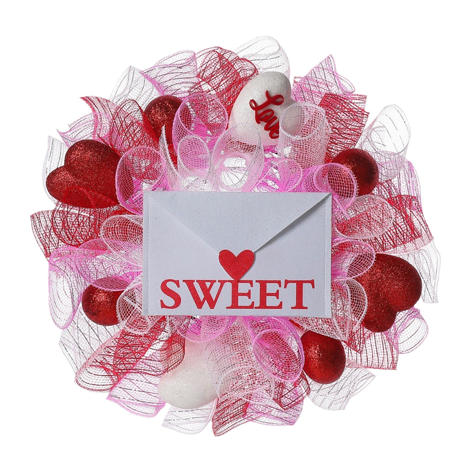 KKIMR Wreath Decor Valentines Day Wreath Valentine’s Day Wreath Heart ...