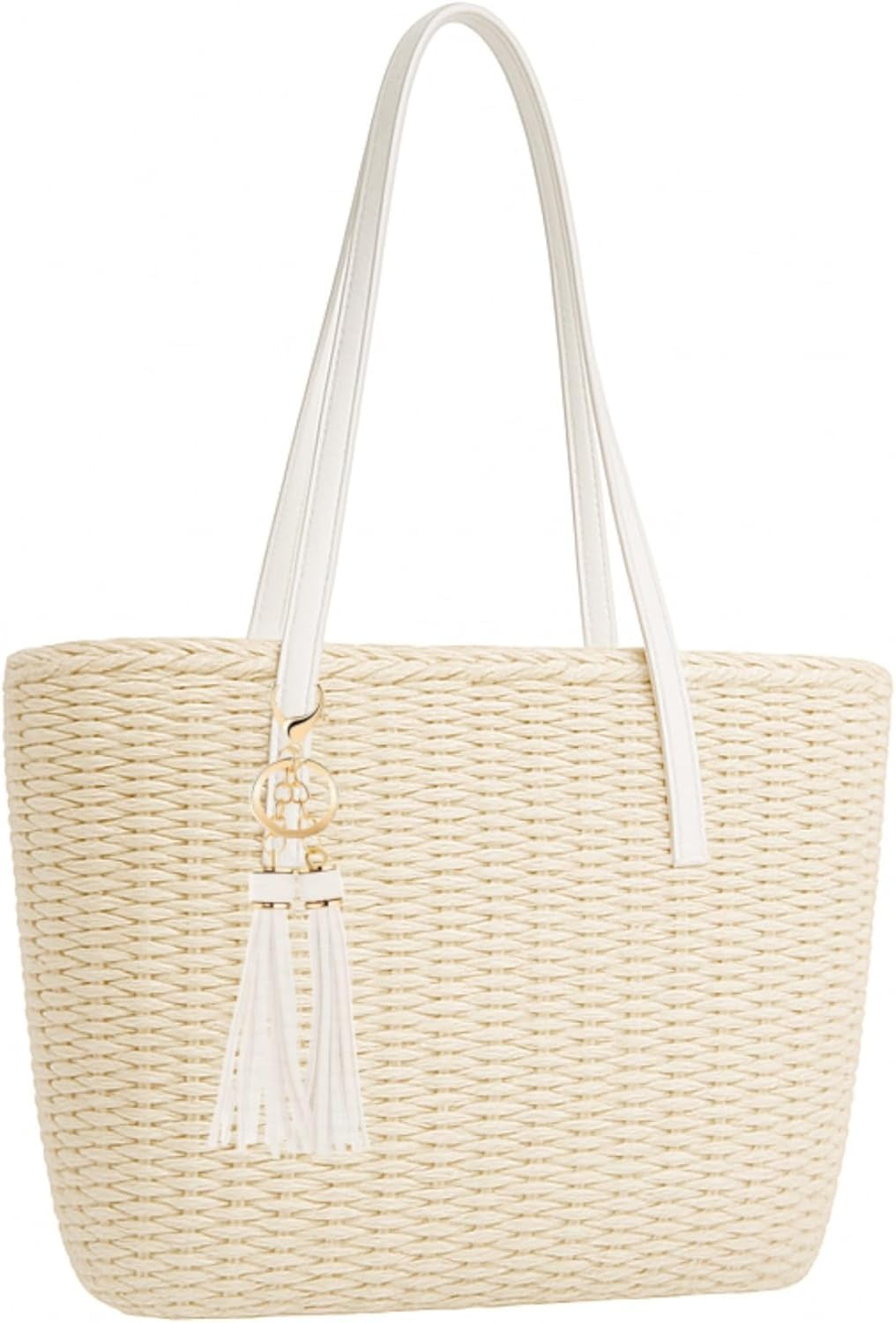 KKIY Straw Bags For Women | M Size Travel Straw Totes Bag Woven Summer ...